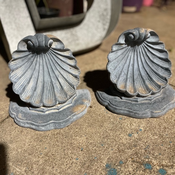 Hand Crafted | Accents | Concrete Garden Seashells 8 X 9 | Poshmark